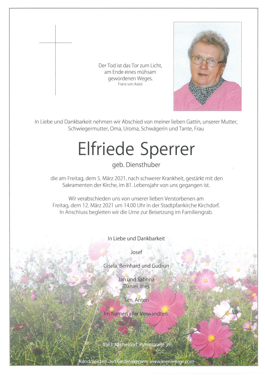 Todesfall Elfriede Sperrer